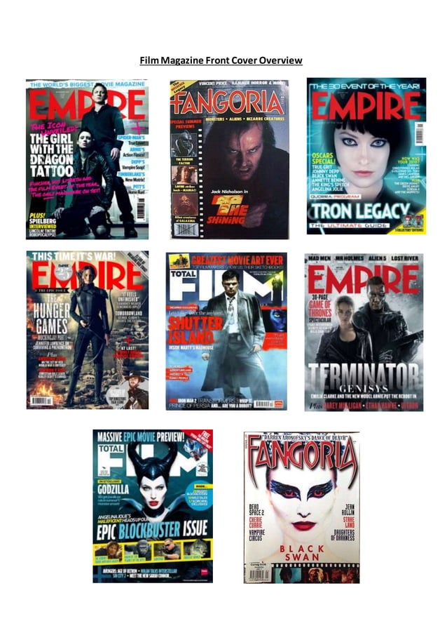 Film Magazine Front Cover Overview | PDF