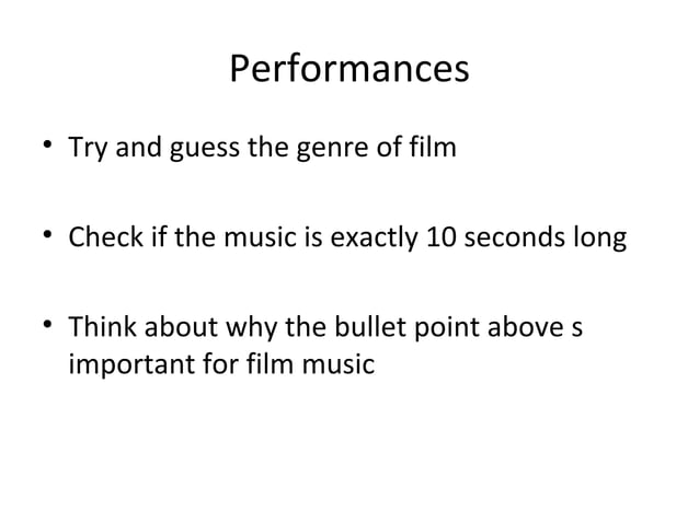 Film music lesson 1 | PPT | Soundtracks, TV and Showtunes | Music