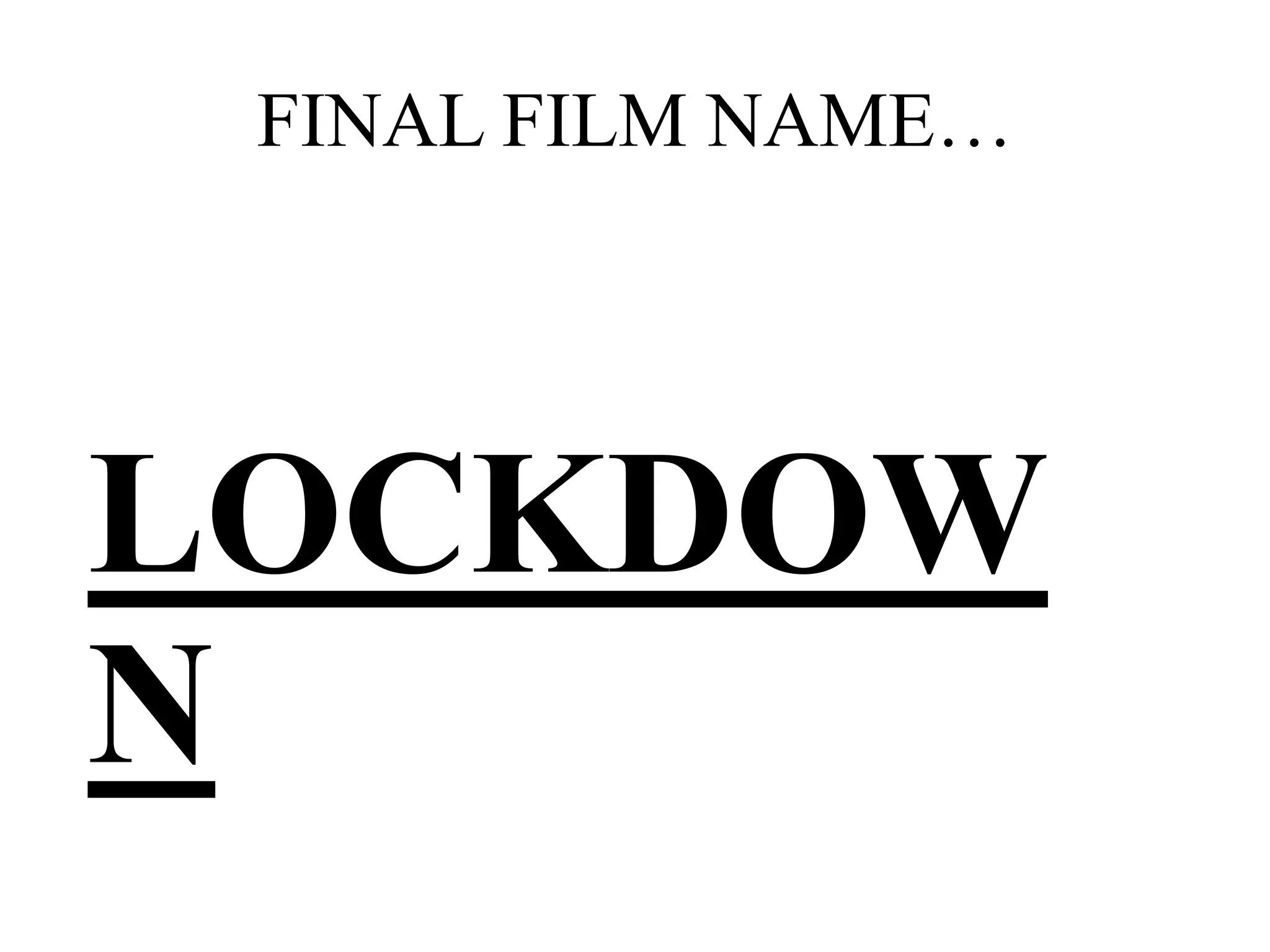 Film name ideas and fonts | PPTX
