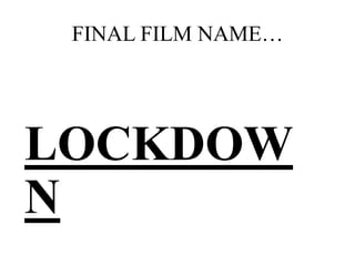 Film name ideas and fonts | PPTX | Fiction | Books and Literature