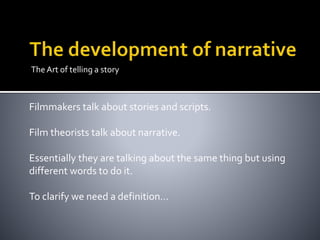 Film narrative intro | PPTX