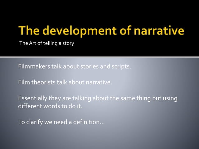 Film narrative intro | PPTX