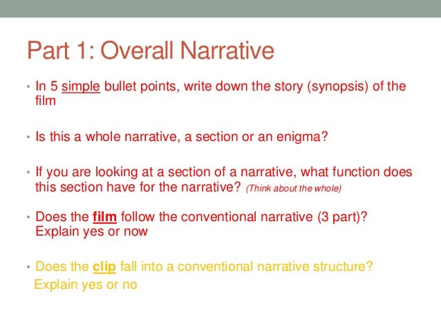 Film narrative part 2