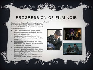 Conventions of Film Noir | PPTX