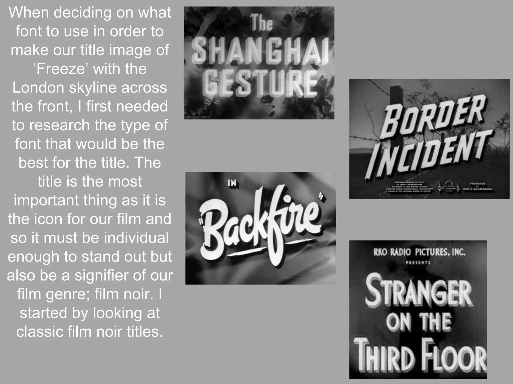 Film noir typography | PPTX