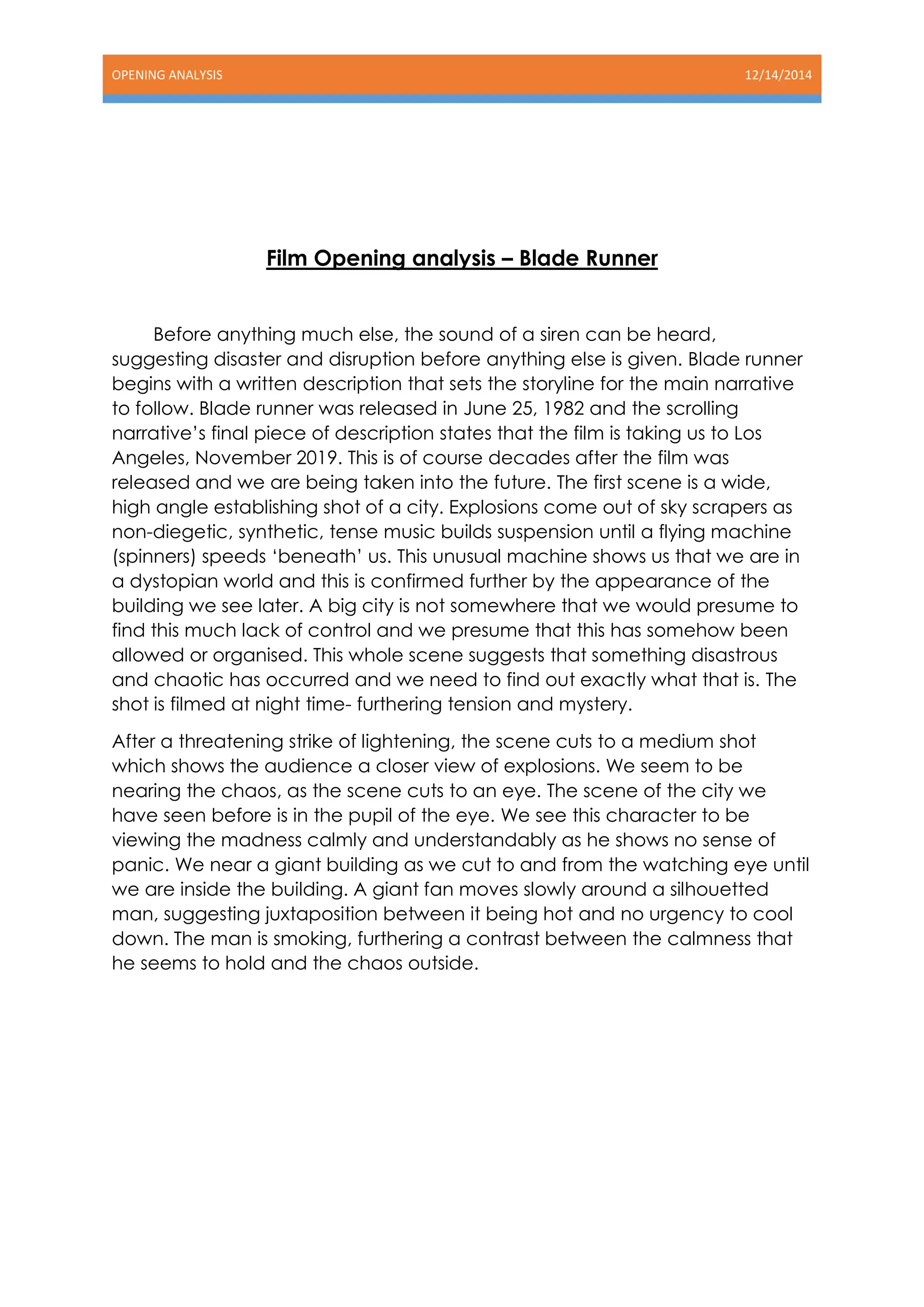 Film opening analysis | DOCX