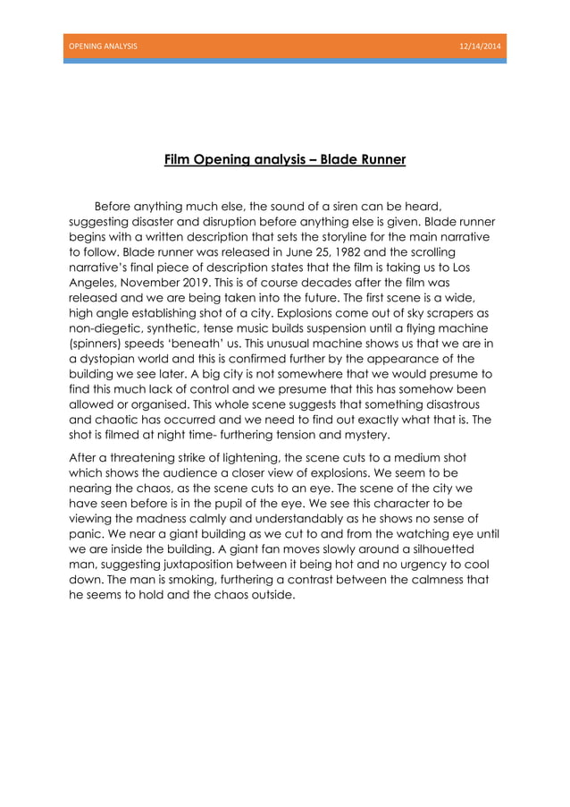 Film opening analysis | DOCX