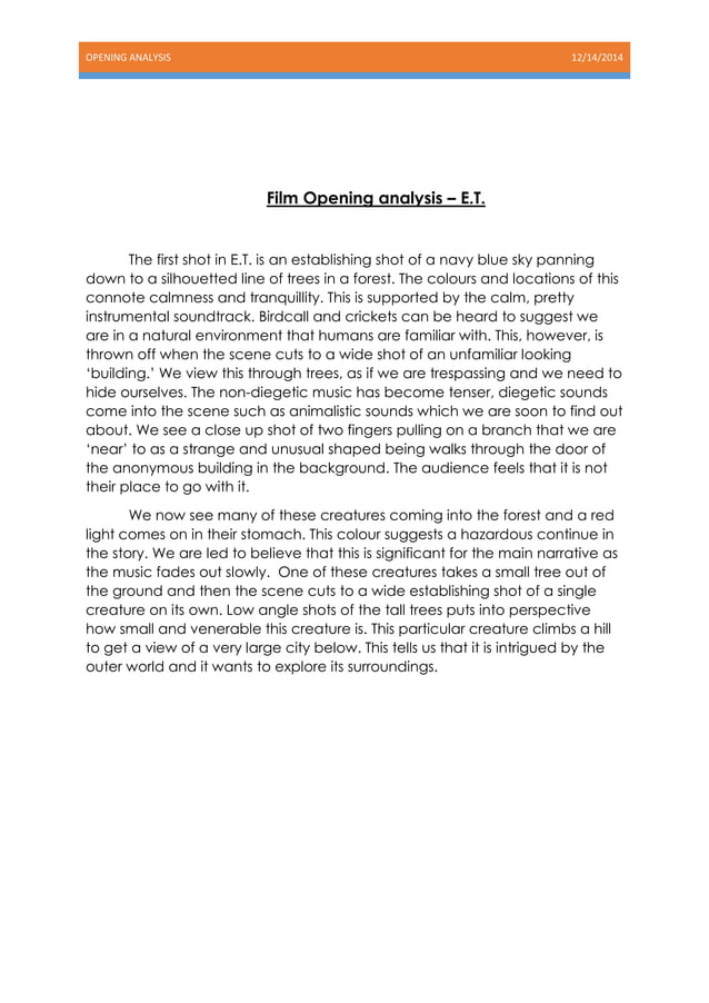 Film opening analysis | DOCX