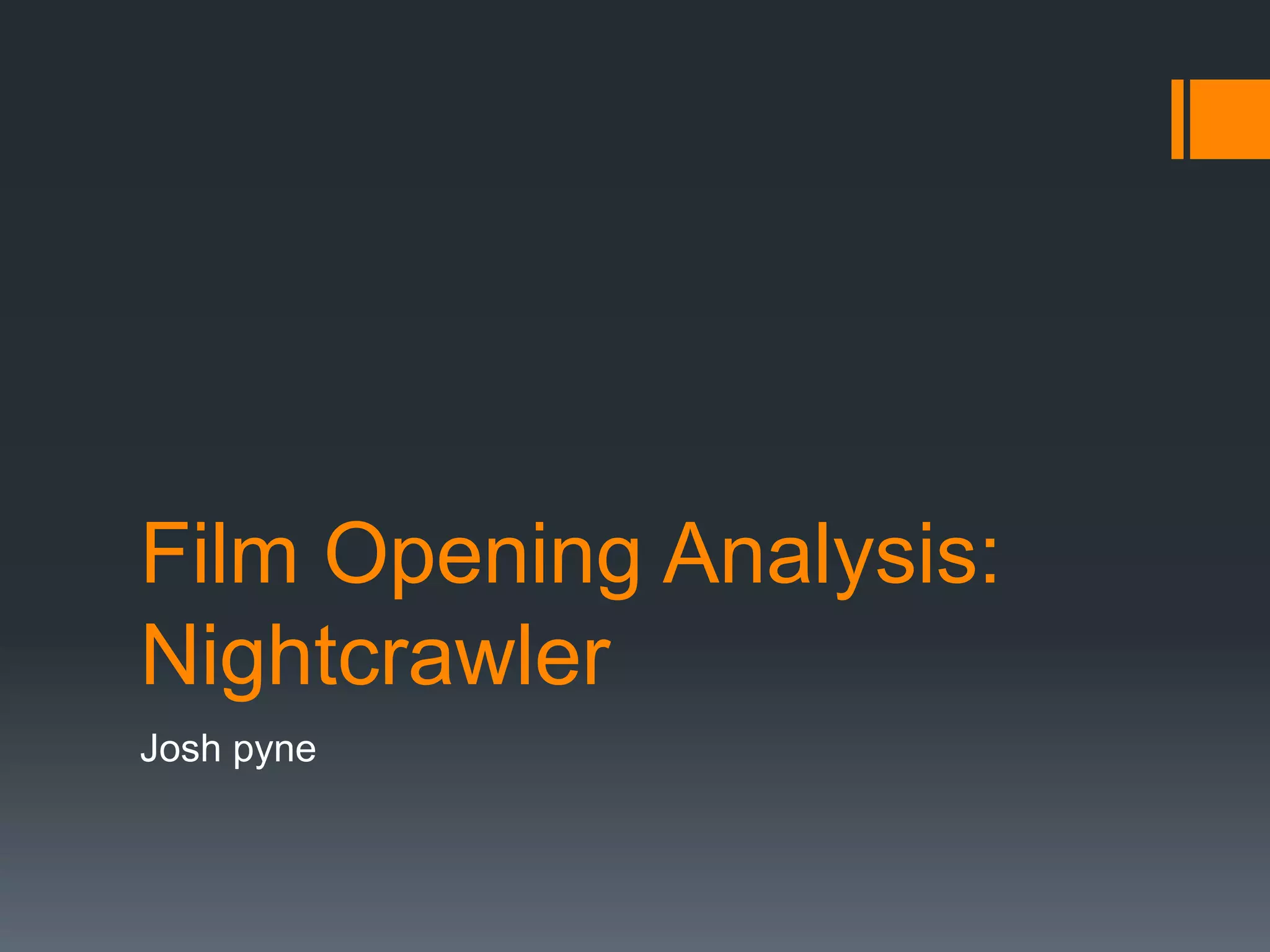 Film opening analysis | PPTX