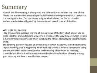 Film Opening Analysis Presentation | PPTX