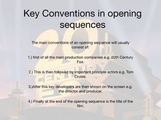 Film opening codes and conventions | PPT