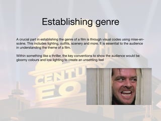 Film opening codes and conventions | PPT