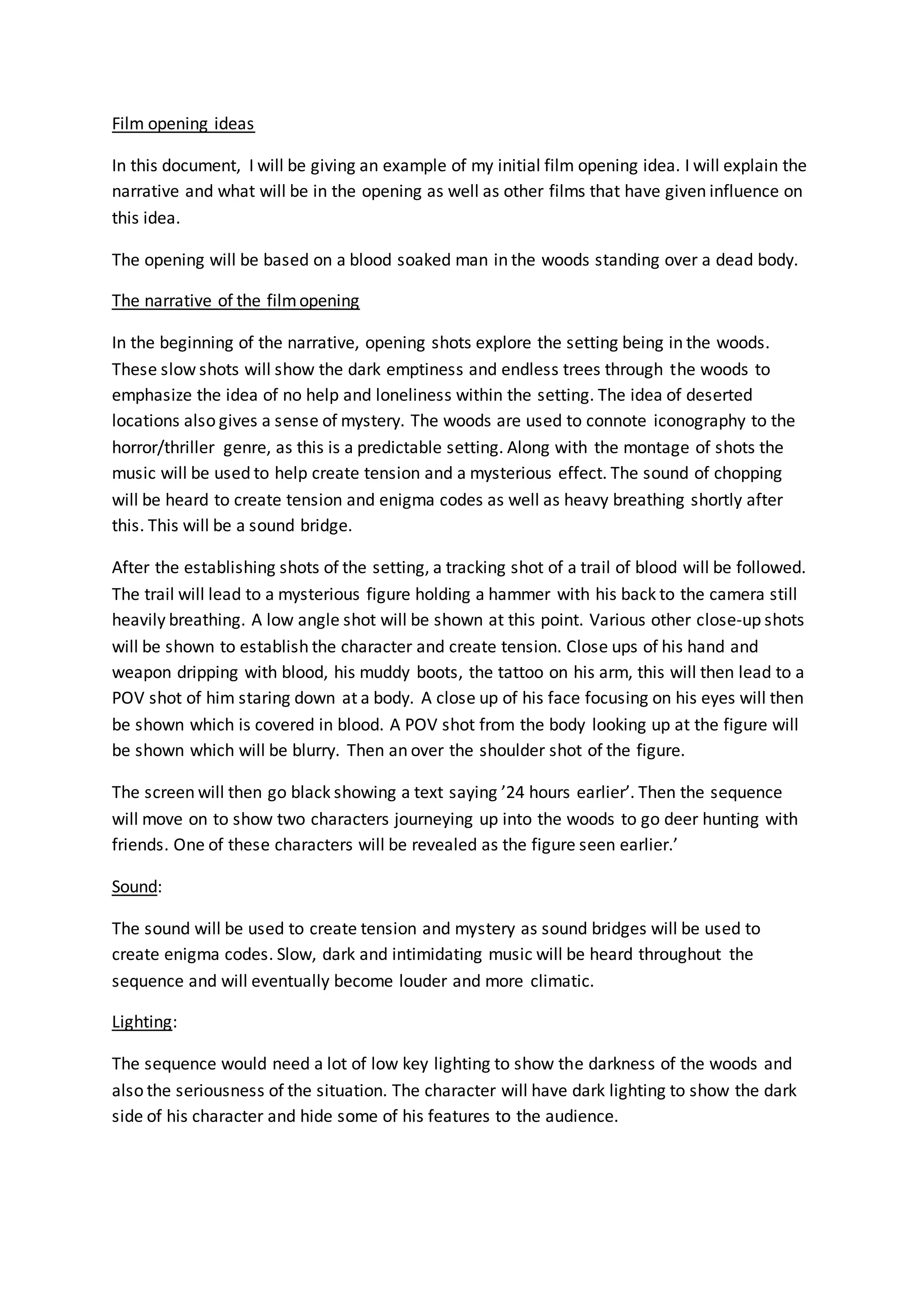 My film opening idea | DOCX