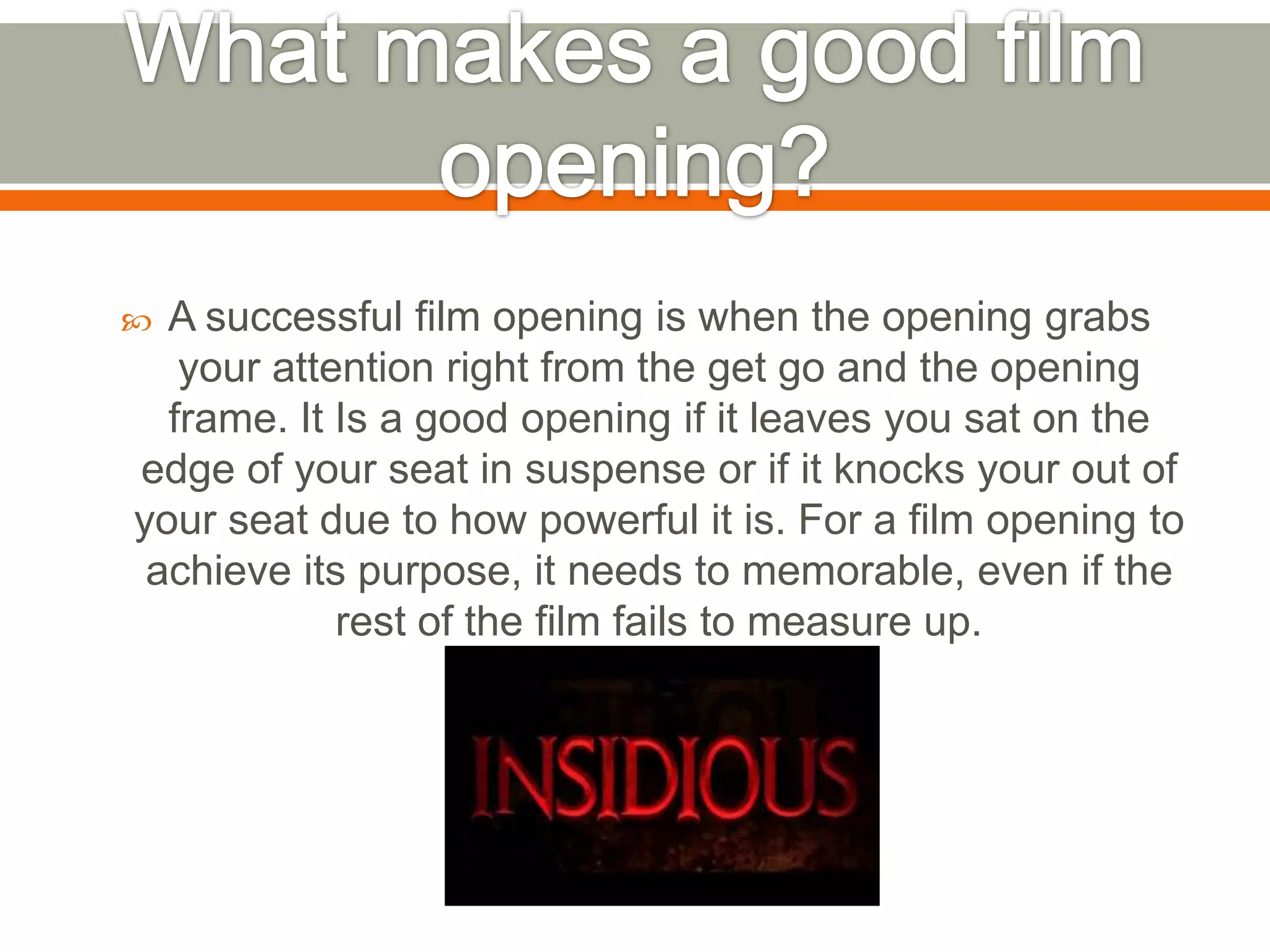 Film opening research | PPTX