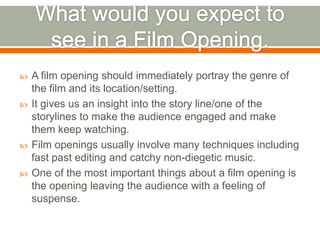 Film opening research | PPT
