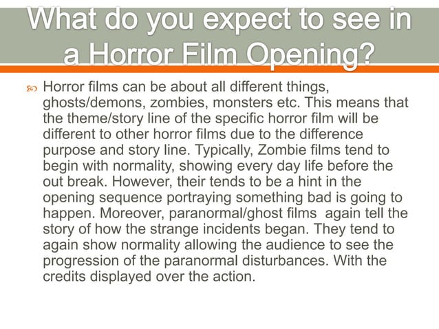 Film opening research | PPT