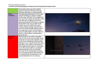 Film opening sequence analysis report sheet (3) | DOCX