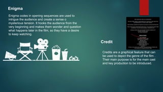 Film opening sequence codes and conventions | PPTX | Video Production ...