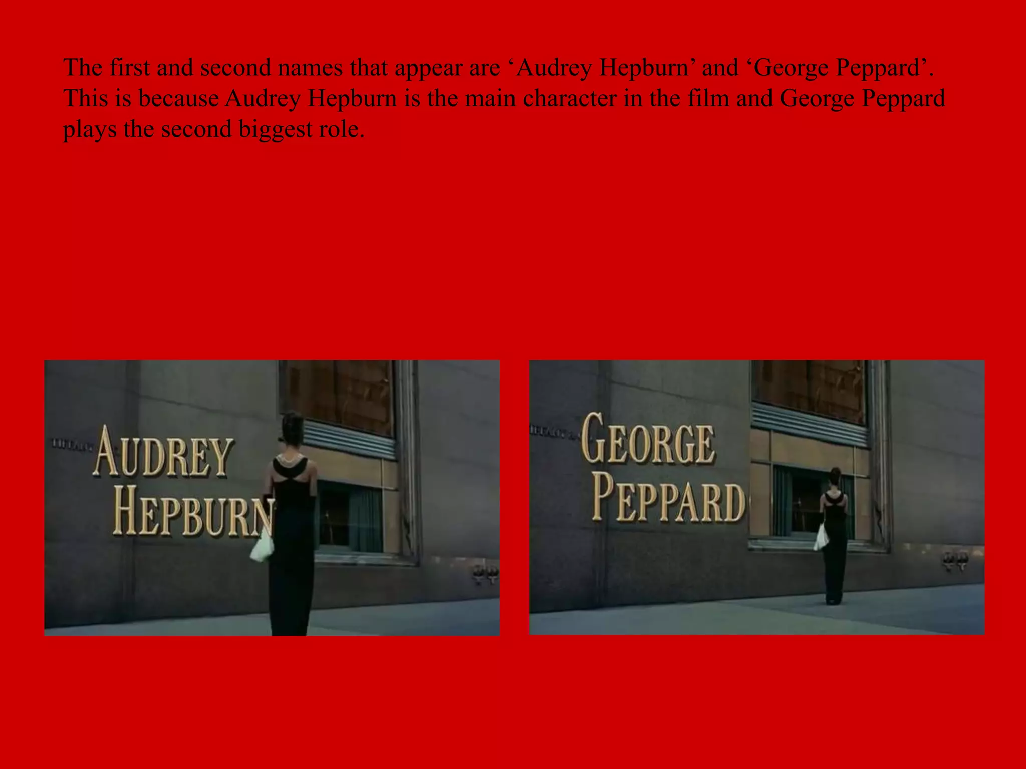 Film opening titles- Breakfast At Tiffany's | PPTX