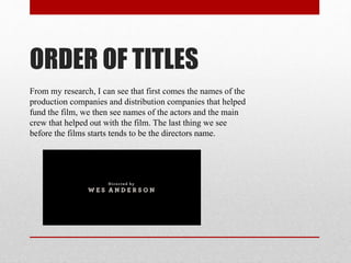 Film openning titles | PPT