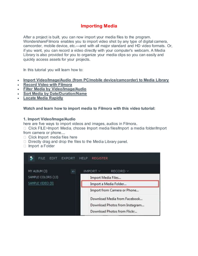 Filmora tutorial | DOCX