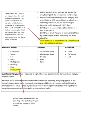 Film pitch for thriller film titles project | DOCX | Screenwriting ...