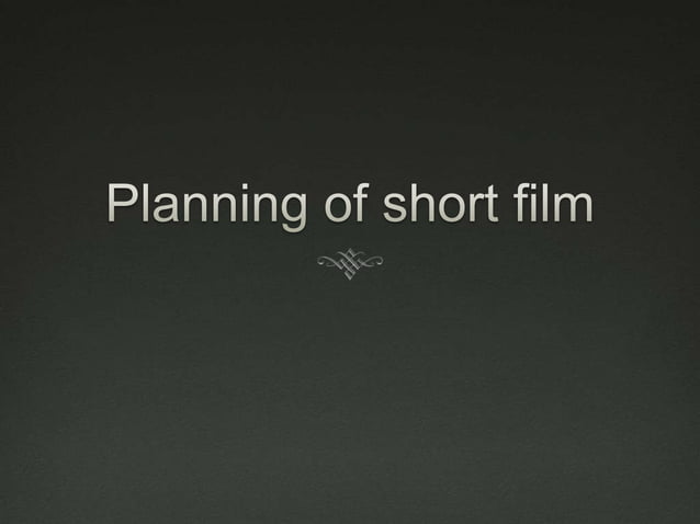 Film planning | PPT