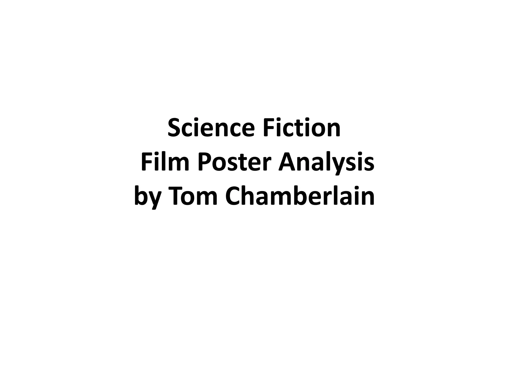 Science Fiction Film Poster Analysis | PPTX