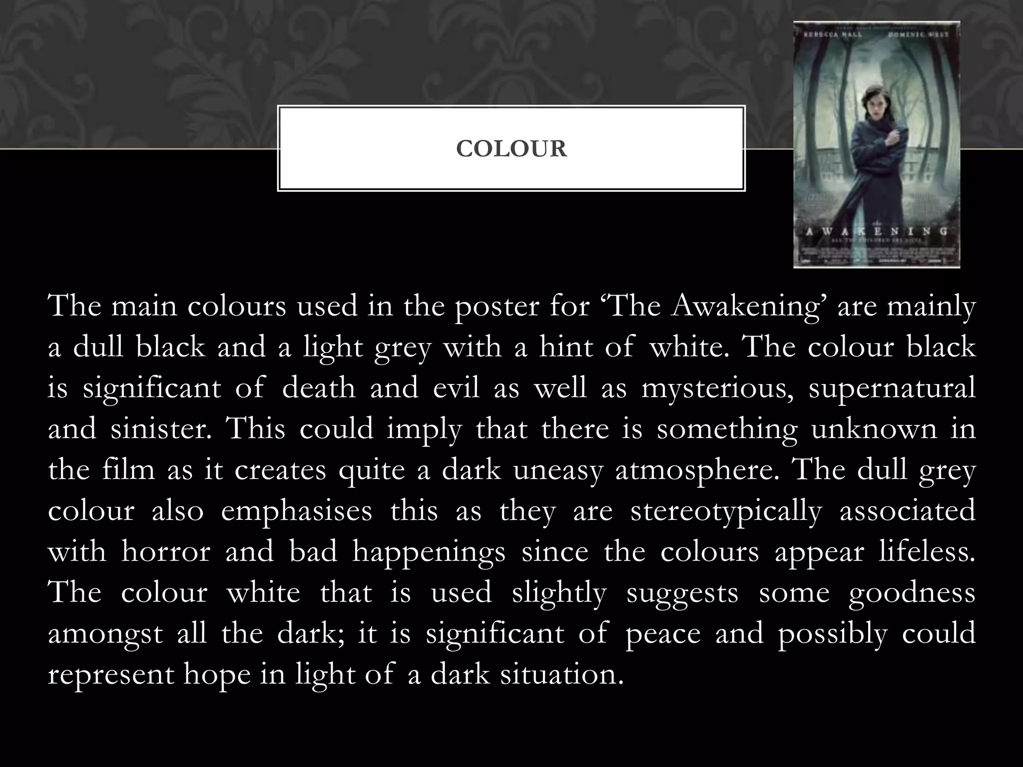 The Awakening Poster Analysis | PPTX