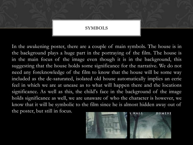 The Awakening Poster Analysis | PPT