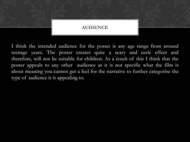 The Awakening Poster Analysis | PPTX