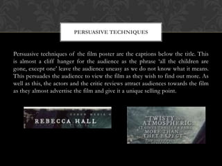 The Awakening Poster Analysis | PPTX