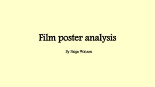 Film poster analysis | PPT