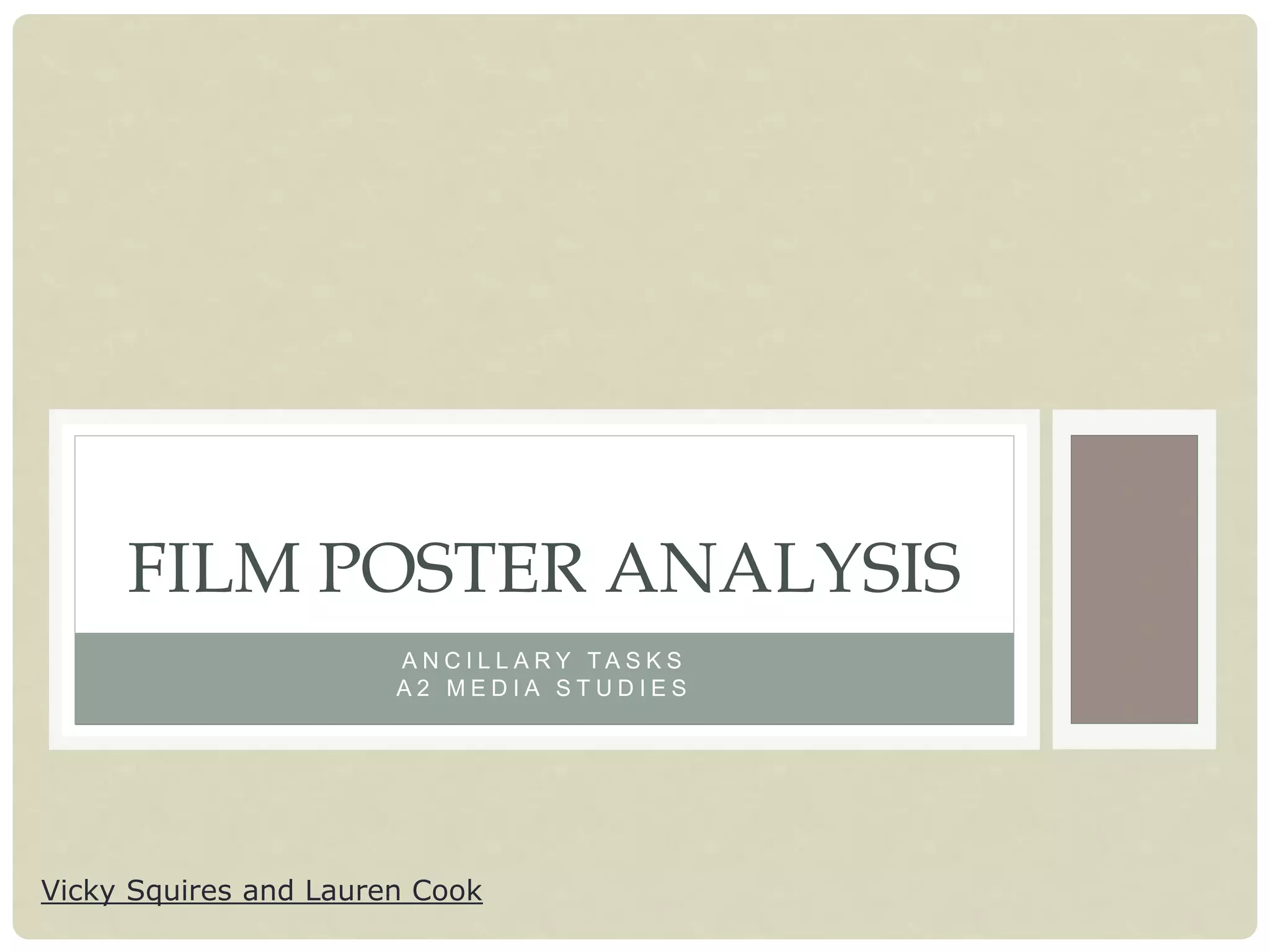 Film Poster Analysis | PPTX