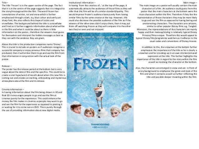 Film poster analysis frozen