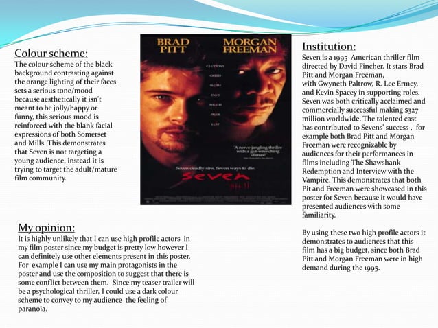 Film poster analysis (A2 media studies) | PPTX | Movies | Entertainment