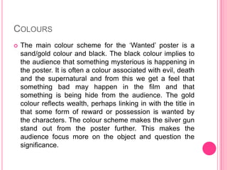 Film poster Analysis - Wanted | PPTX