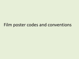 Film poster codes and conventions | PPTX