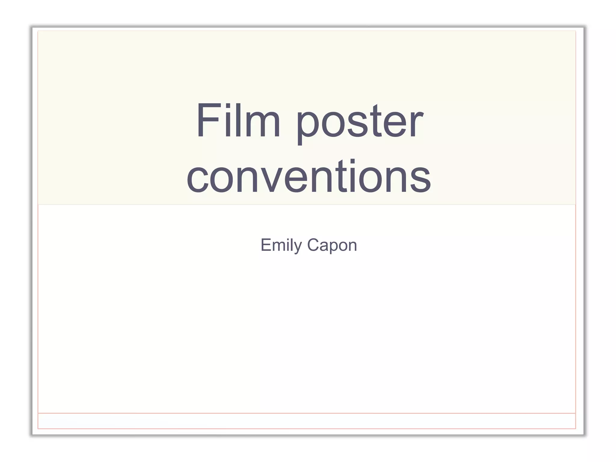 Film poster conventions | PPTX