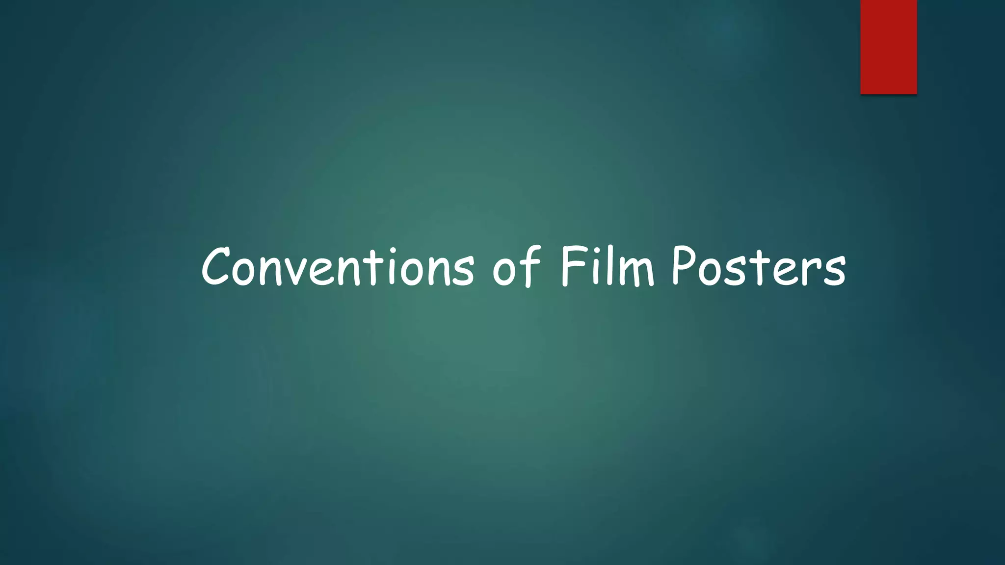 Film poster conventions | PPTX