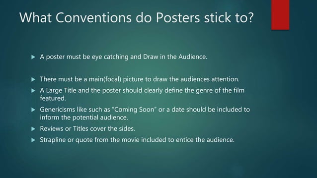 Film poster conventions | PPTX