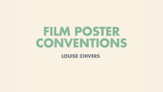 Film Poster Conventions | PPTX
