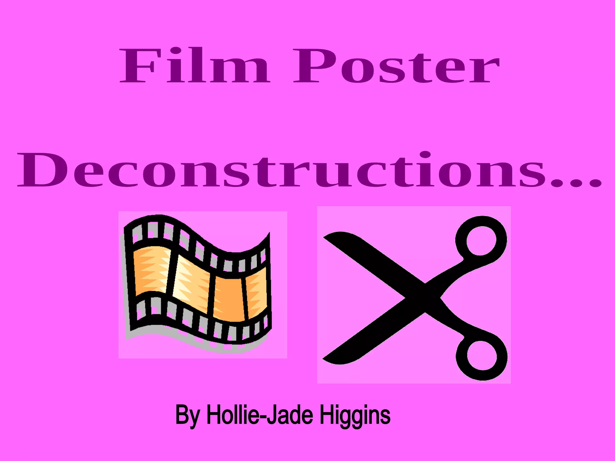 Film Poster Deconstruction | PPT