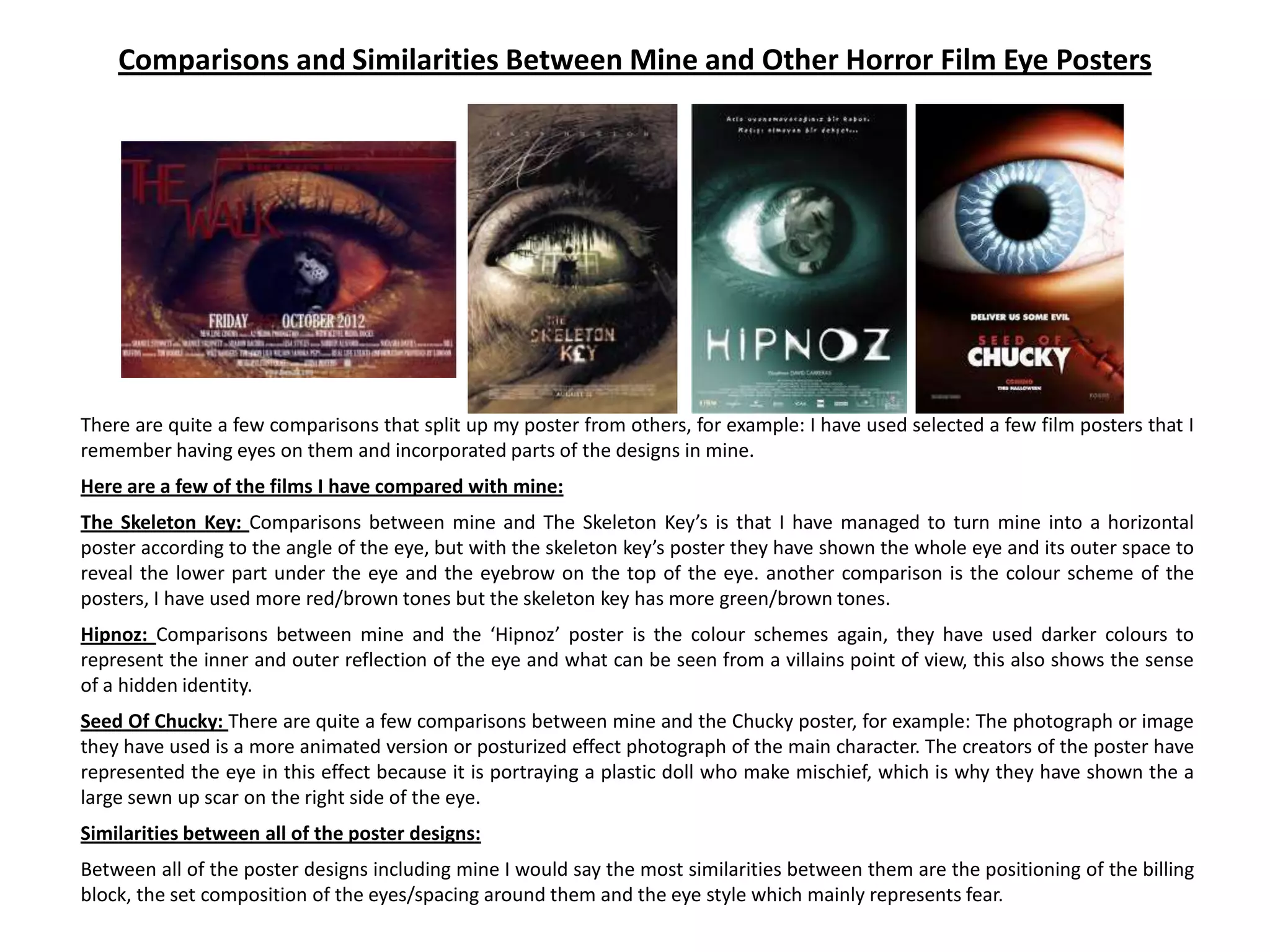 Film poster analysis eye | PPTX