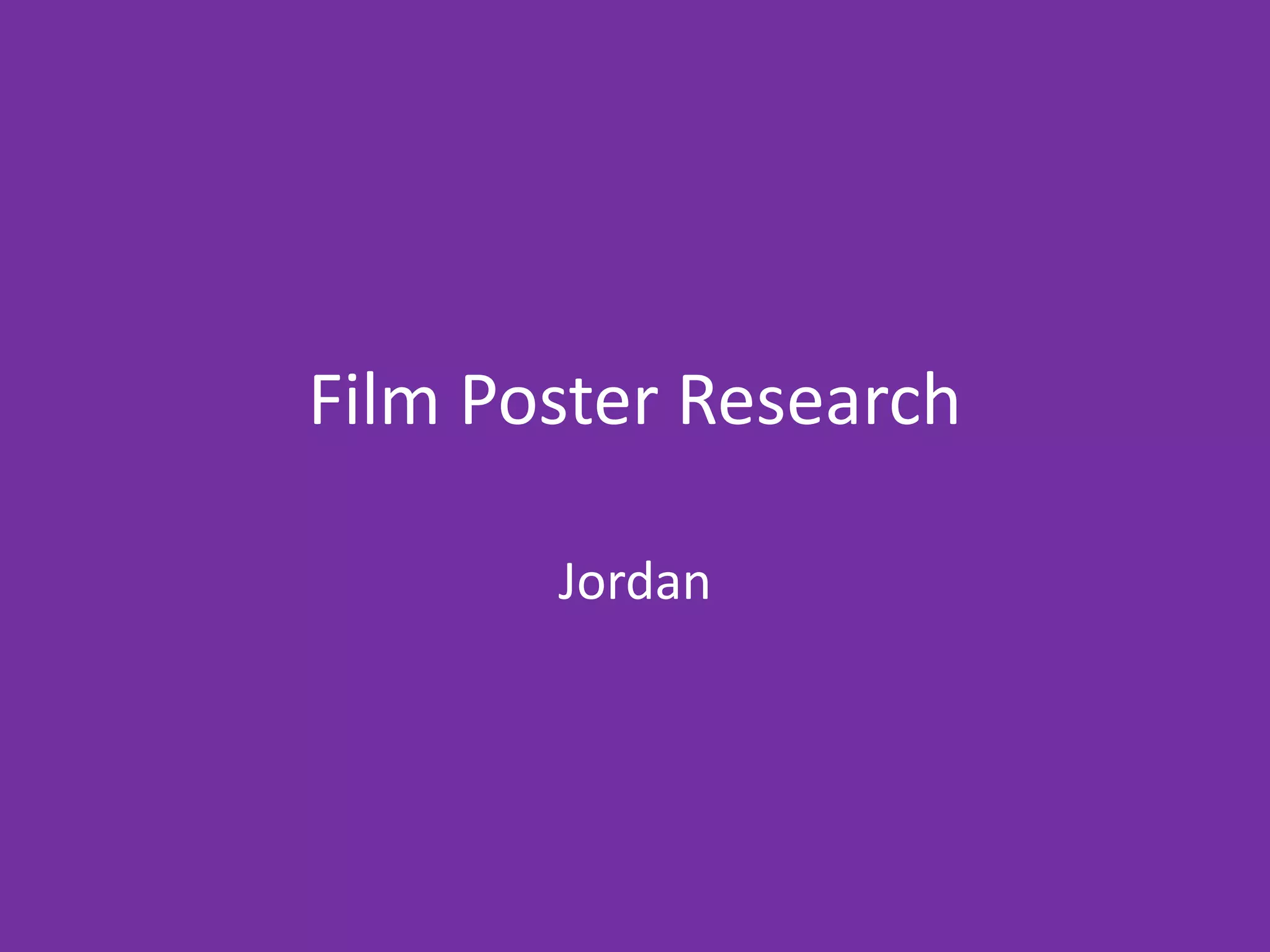 Film poster research | PPTX