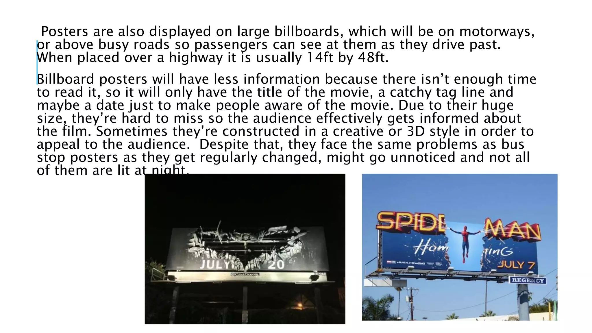 Film Posters: Positioning and Sizes | PPTX