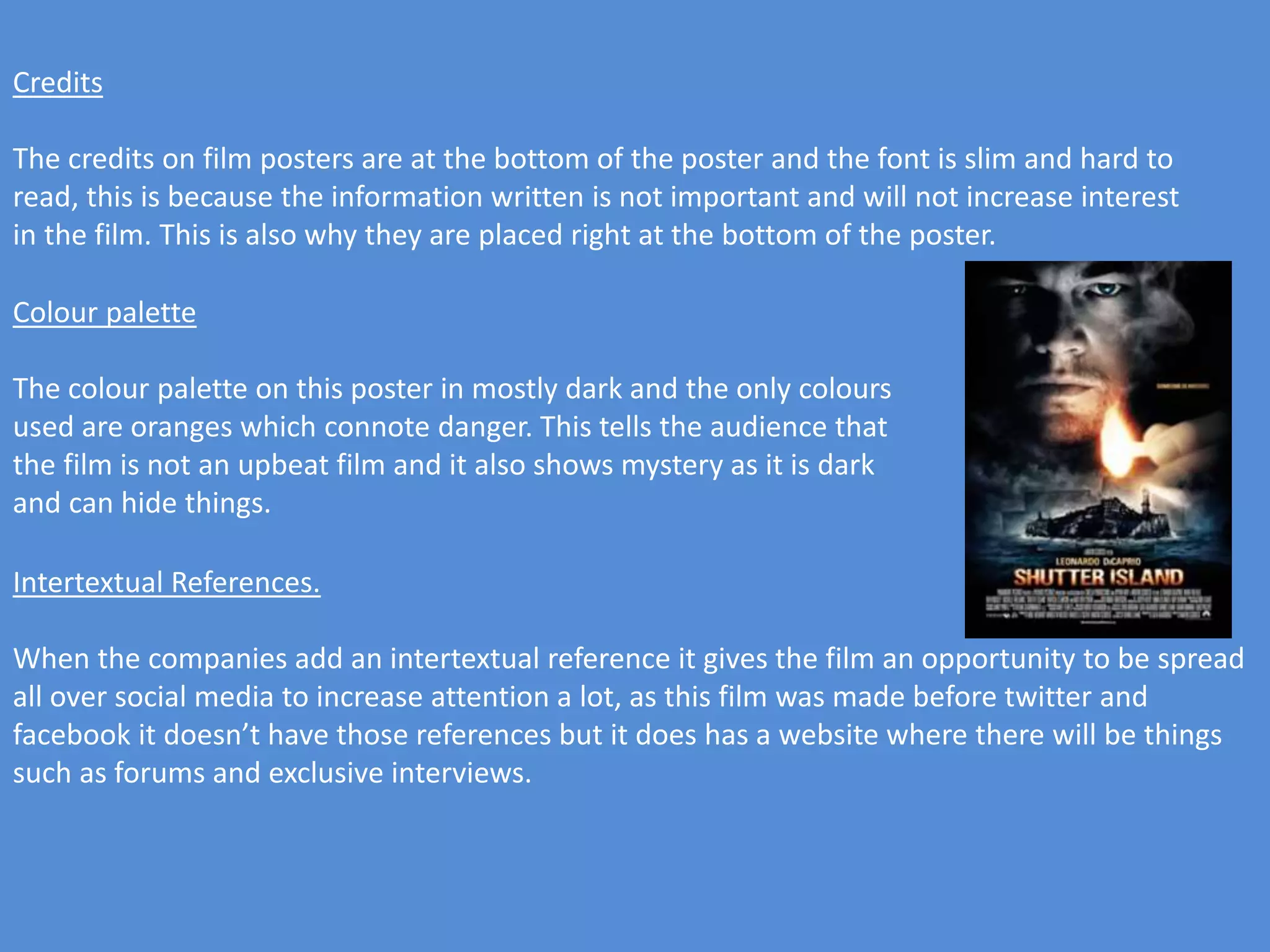 Film poster terminology and features | PPTX