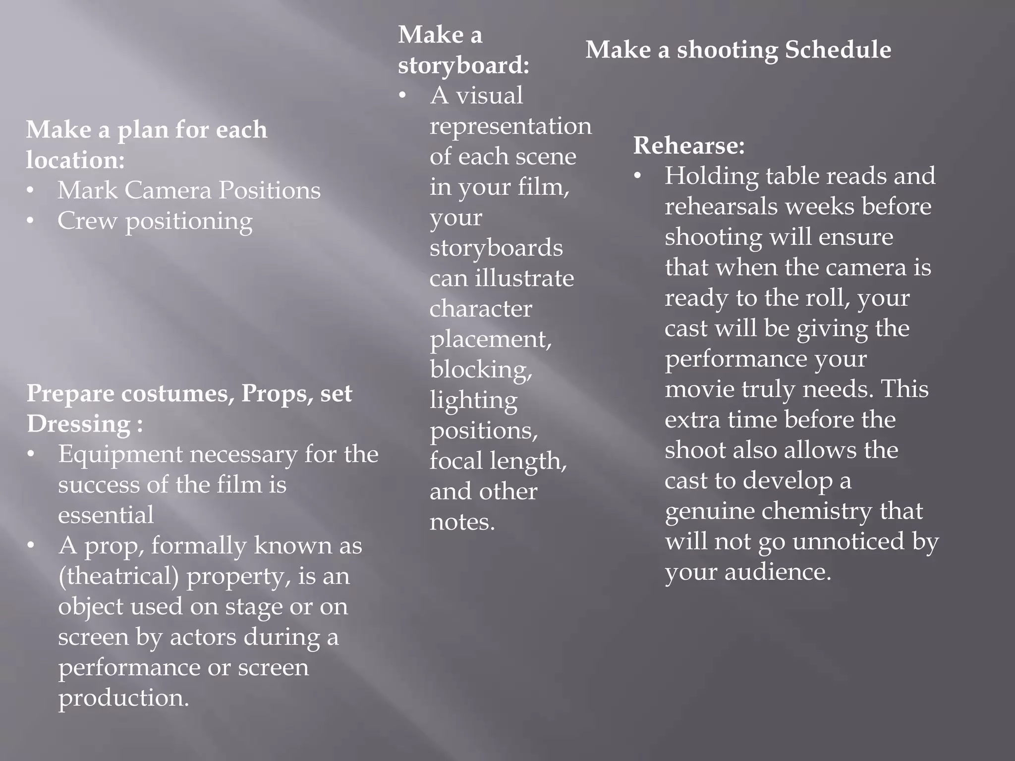 Film pre -production | PPTX