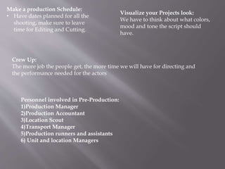 Film pre -production | PPTX | Screenwriting | Content Production