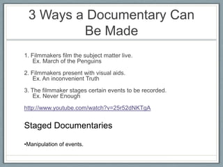 Filmpresentation Style and Documentary | PPTX